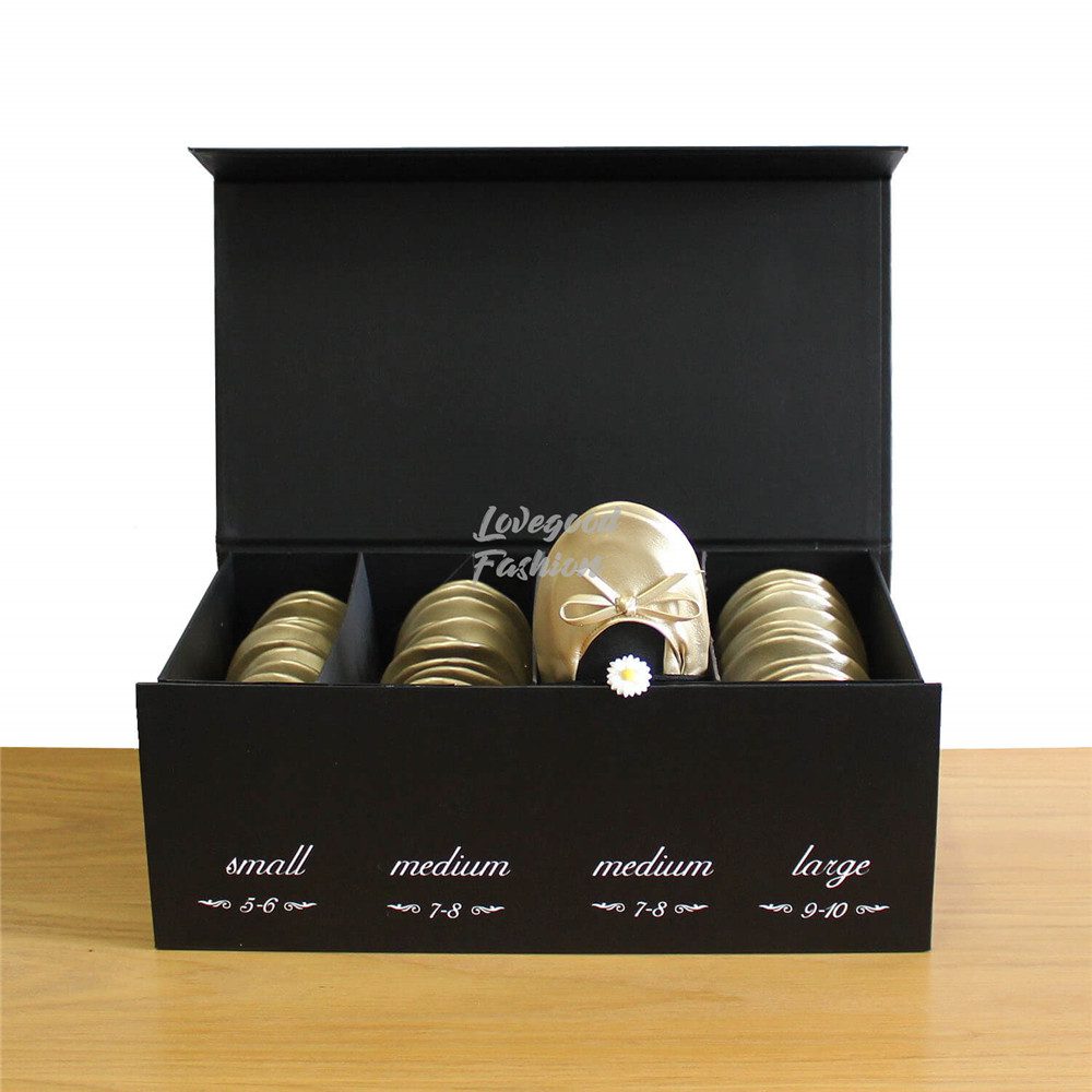 Personalized Foldable Dancing Shoes Box Set for Wedding&Event-Gold ...