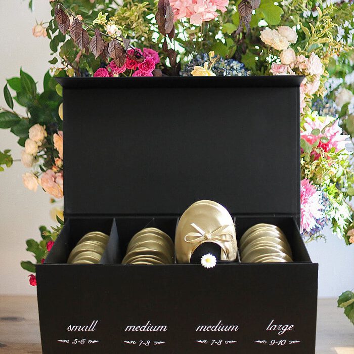 Personalized Foldable Dancing Shoes Box Set for Wedding&Event-Gold ...